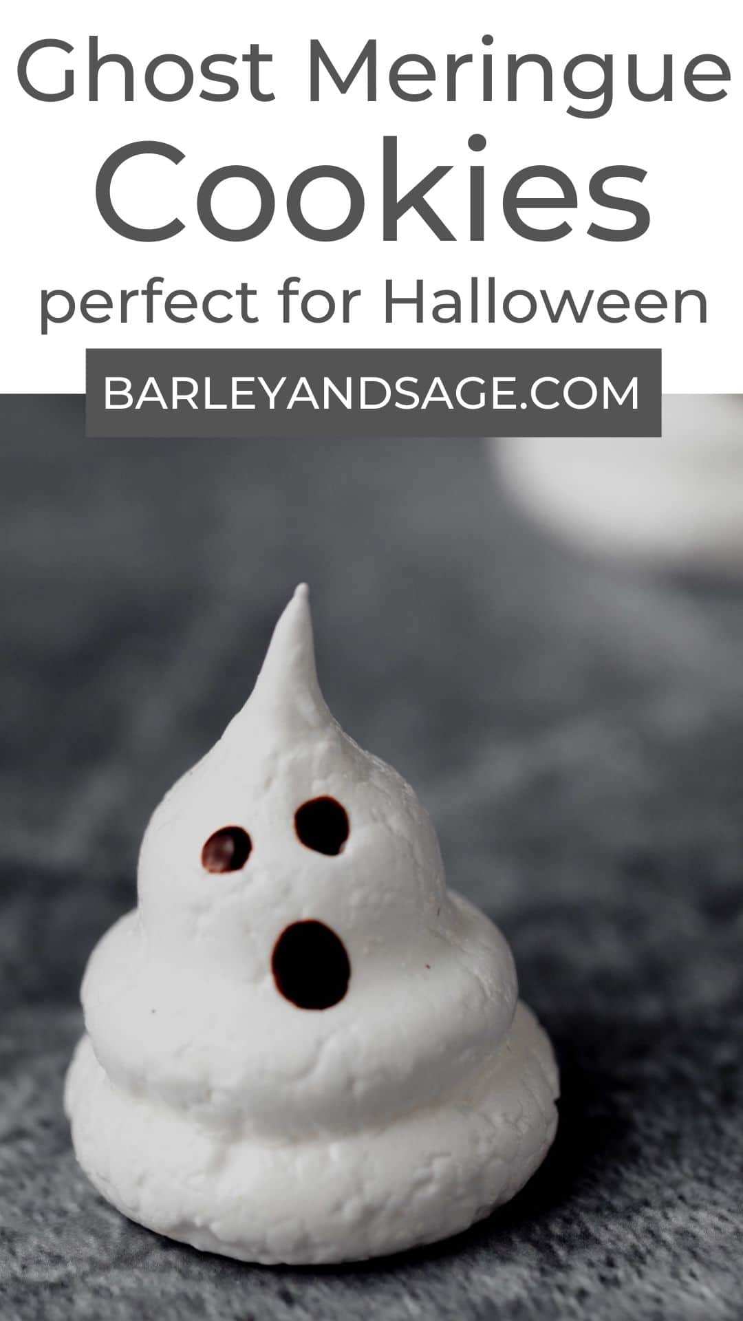 Ghost Meringues for Halloween ~ Barley & Sage