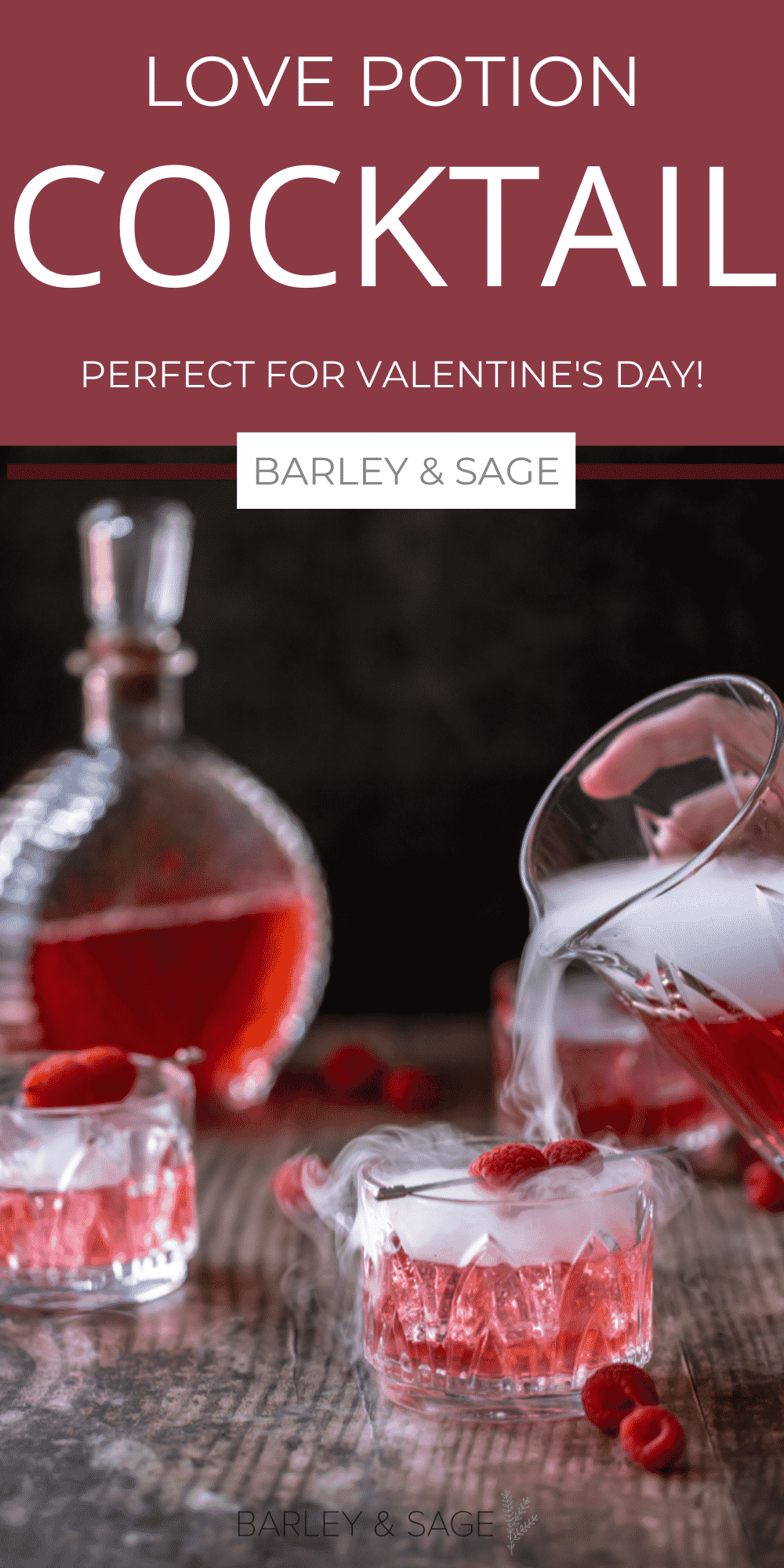 Love Potion Cocktail with Dry Ice Recipe ~ Barley & Sage