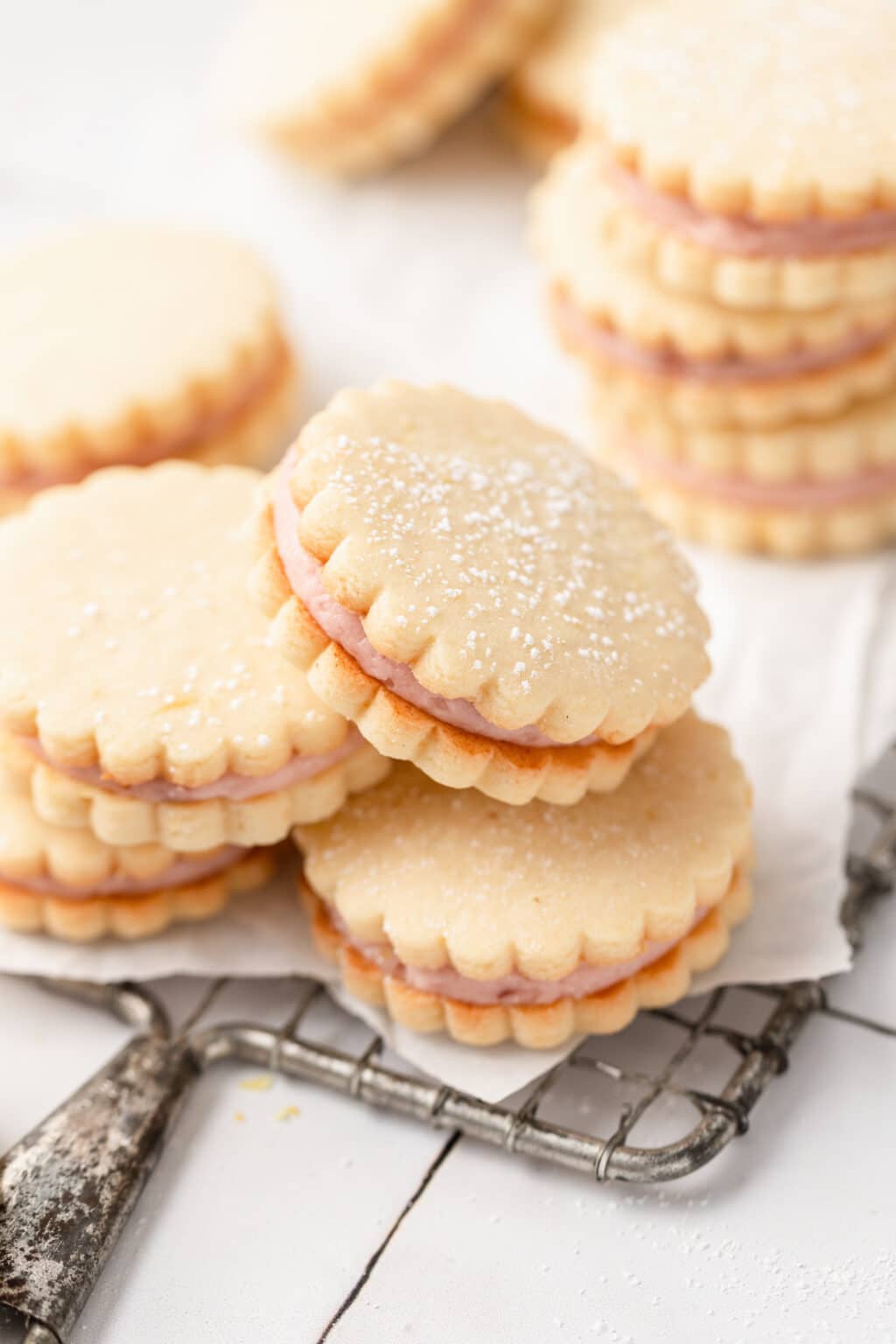 Lemon Sandwich Cookies with Raspberry Filling ~ Barley & Sage