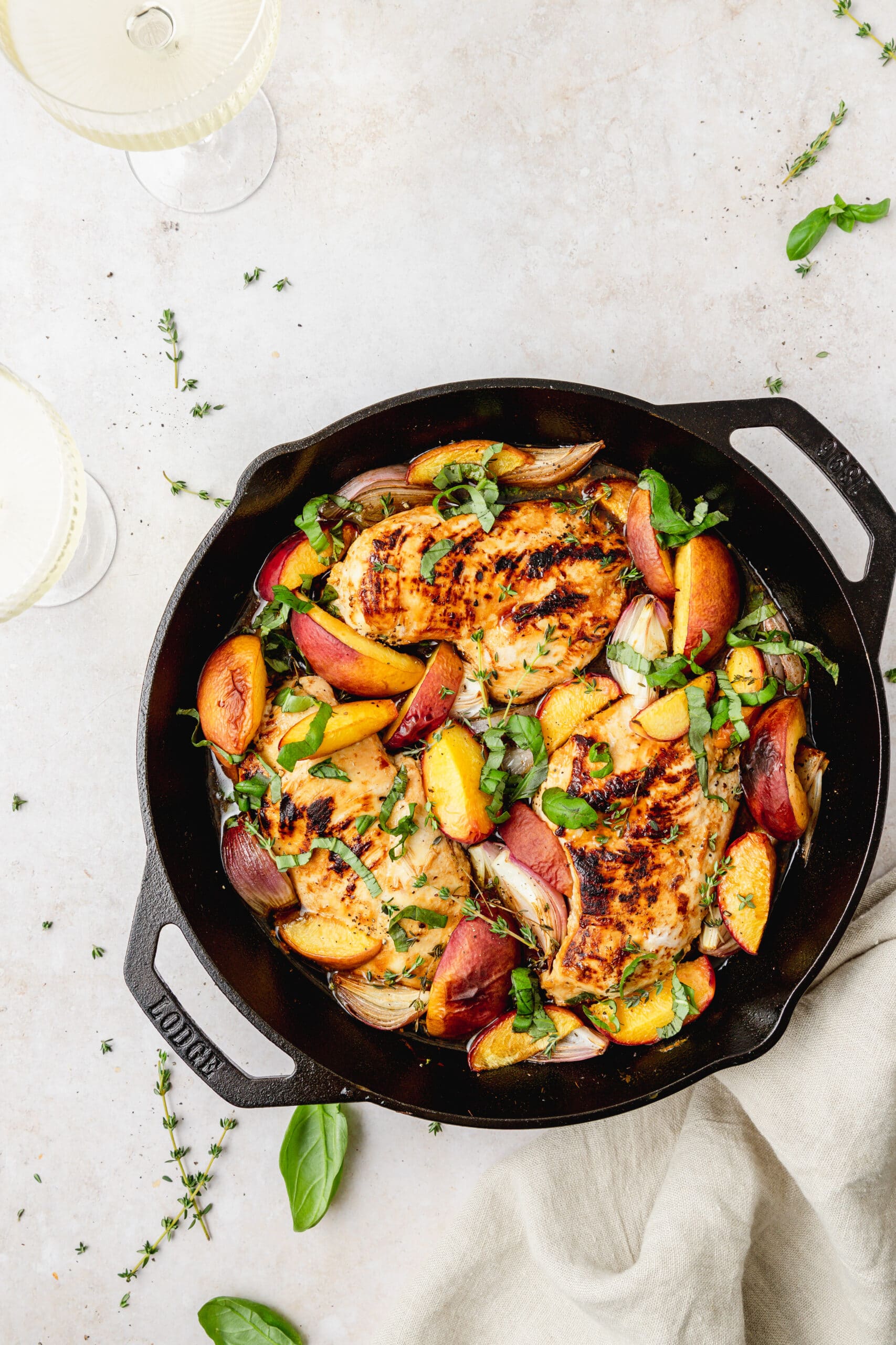 Roasted Chicken and Peaches Recipe ~ Barley & Sage