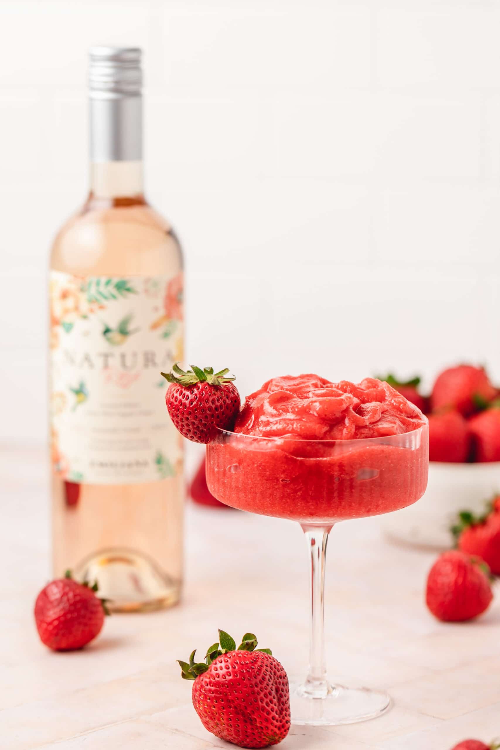 Strawberry Frosé (Frozen Rosé) Recipe ~ Barley & Sage