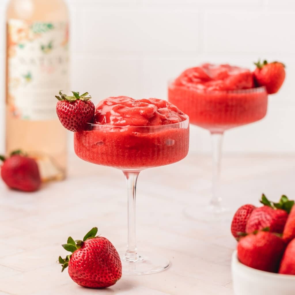 Strawberry Frosé (Frozen Rosé) Recipe ~ Barley & Sage