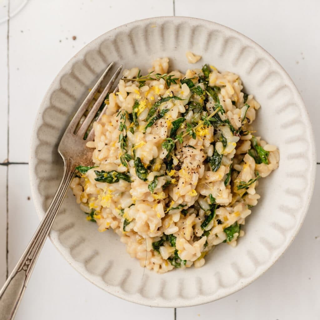 Spring Pea Risotto Recipe ~ Barley & Sage