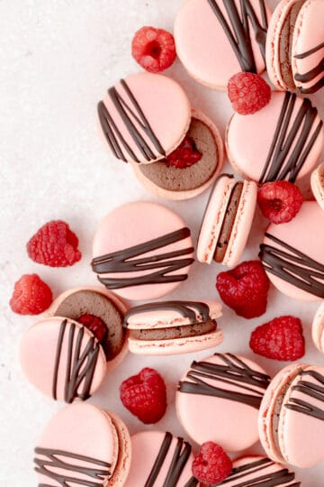 Chocolate Raspberry Macarons with Chambord Recipe ~ Barley & Sage
