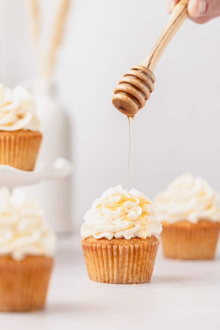 Cornbread Cupcakes with Honey Brown Butter Frosting ~ Barley & Sage