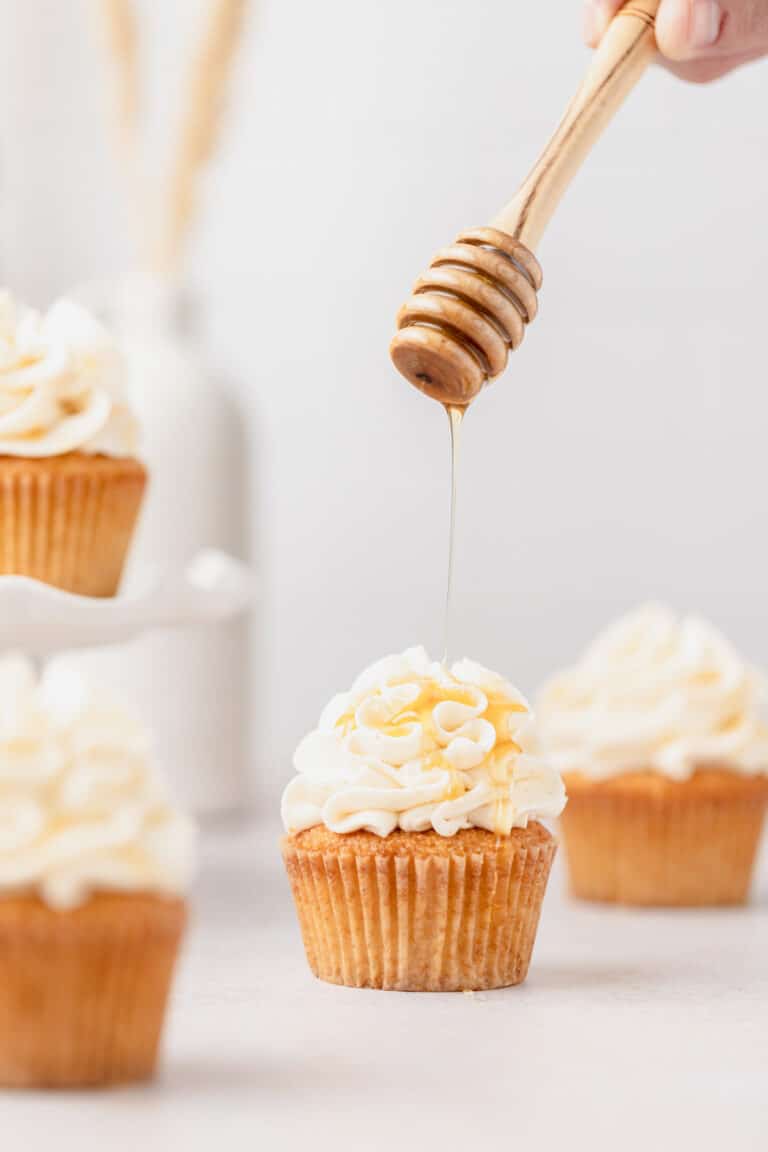 Cornbread Cupcakes with Honey Brown Butter Frosting ~ Barley & Sage