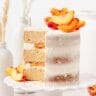 Brown Butter Peach Layer Cake Recipe ~ Barley & Sage
