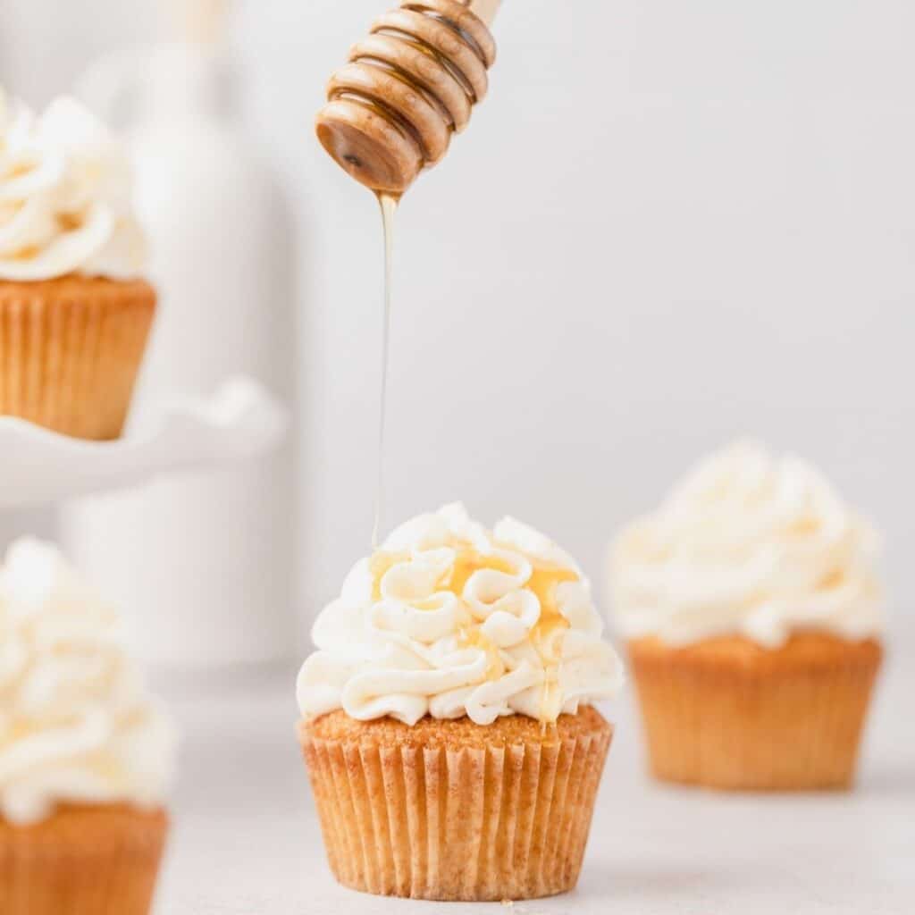 Cornbread Cupcakes with Honey Brown Butter Frosting ~ Barley & Sage