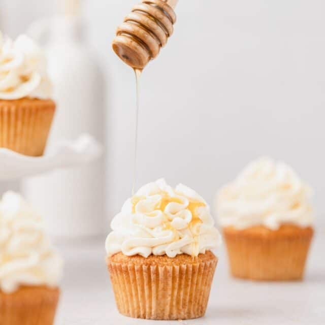Cornbread Cupcakes with Honey Brown Butter Frosting ~ Barley & Sage