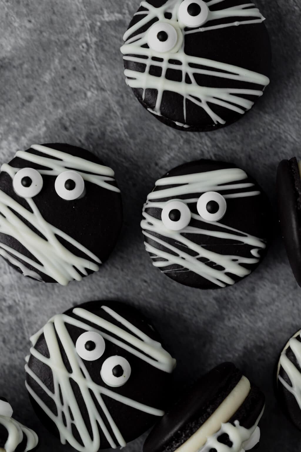 Black Cocoa Mummy Macarons Recipe ~ Barley & Sage