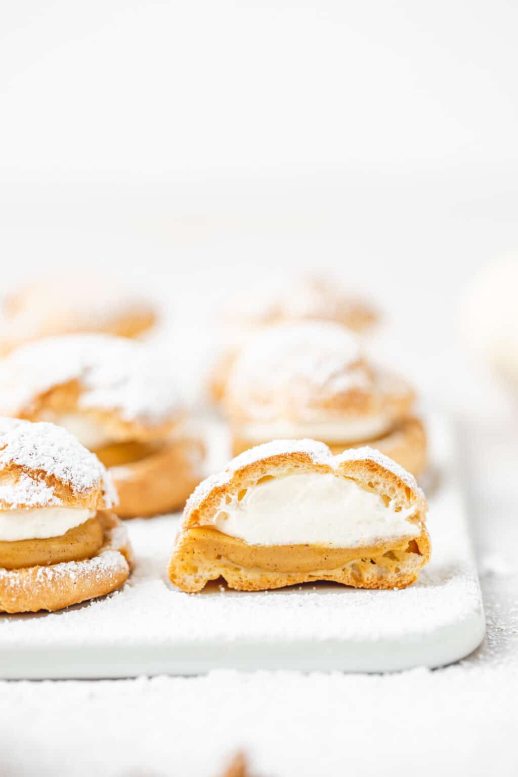 Mini Pumpkin Cream Puffs Recipe ~ Barley & Sage