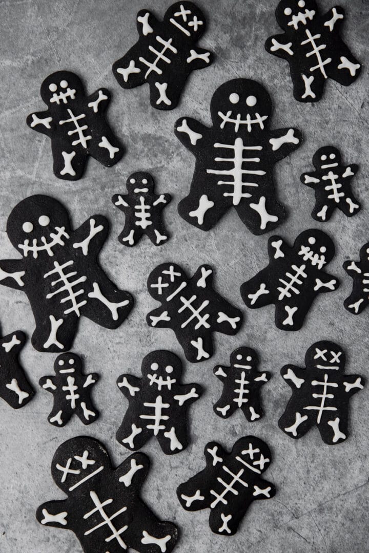 Black Cocoa Skeleton Cookies Recipe ~ Barley & Sage