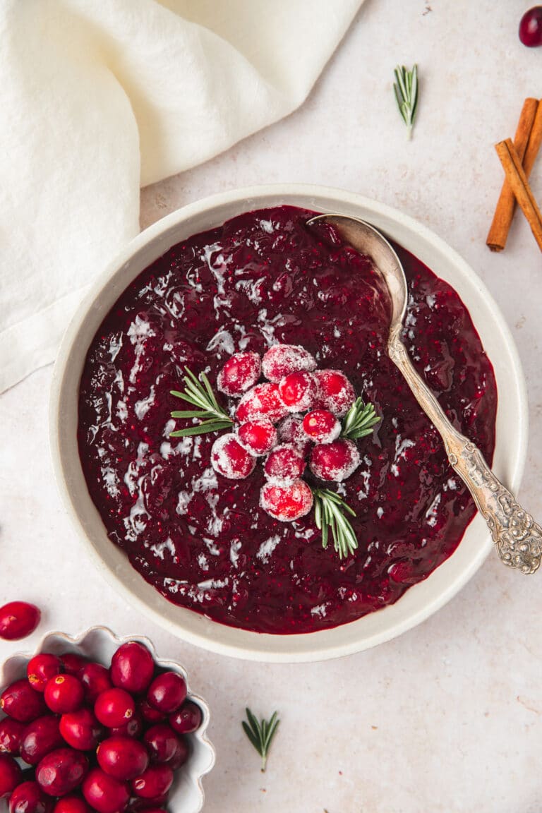Homemade Cinnamon Cranberry Sauce Recipe ~ Barley & Sage