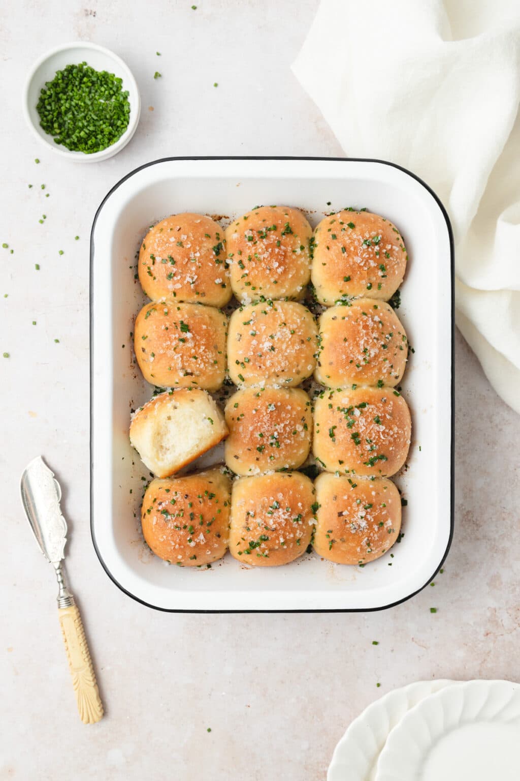 Sourdough Sour Cream & Chive Rolls Recipe ~ Barley & Sage