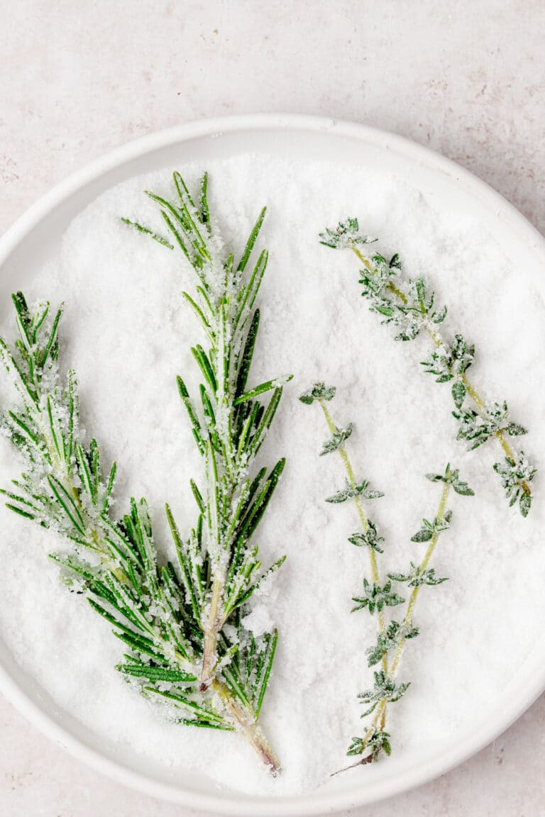 How to Make Sugared Rosemary (& other herbs) ~ Barley & Sage