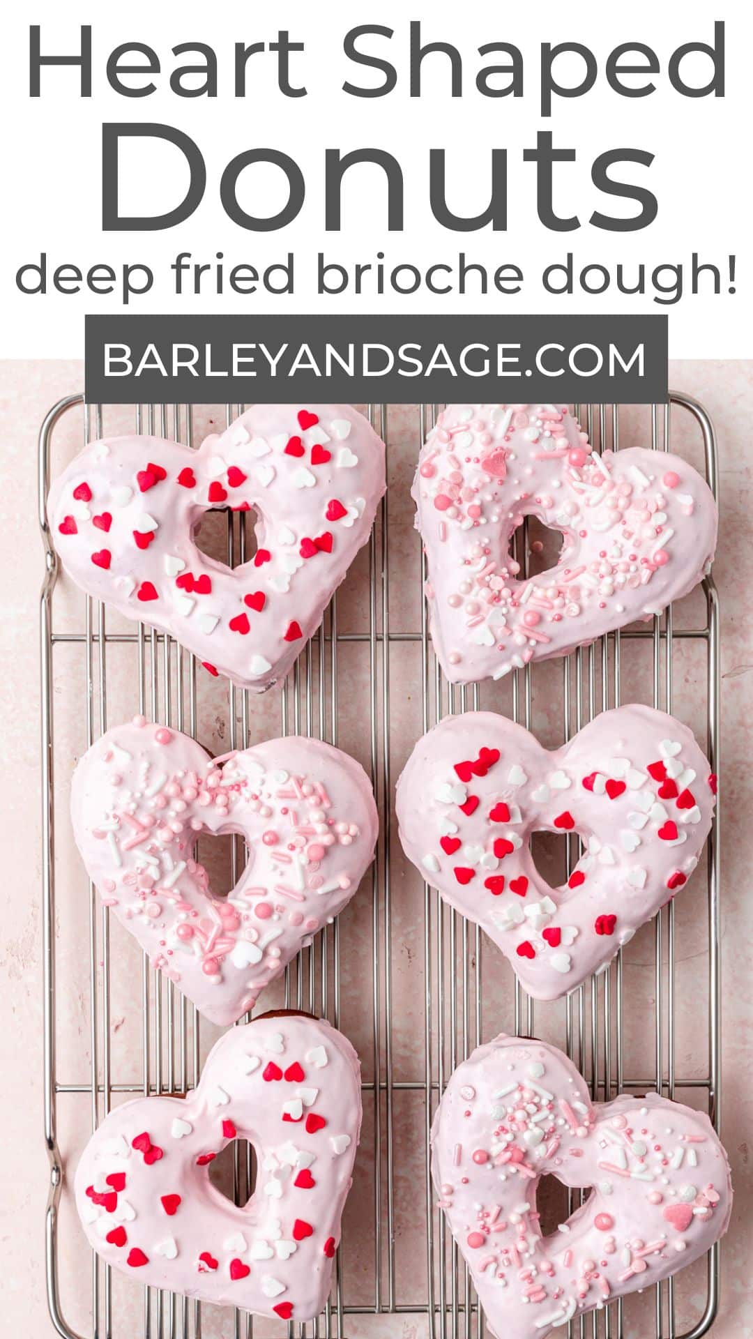Heart Shaped Donuts Recipe ~ Barley & Sage