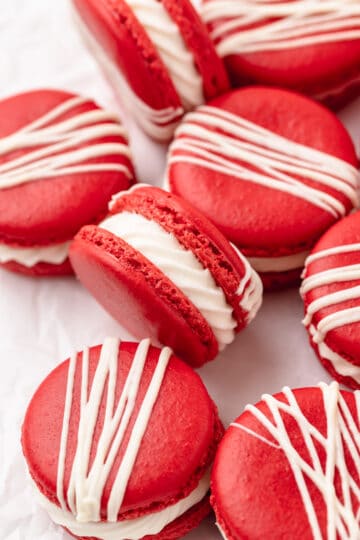 Red Velvet Macarons Recipe ~ Barley & Sage