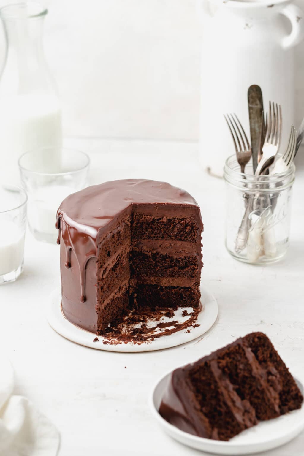 Triple Chocolate Layer Cake Recipe ~ Barley & Sage