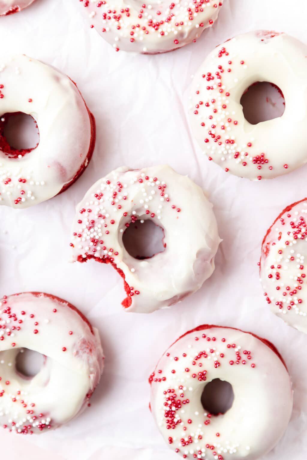 Red Velvet Baked Donuts Recipe ~ Barley & Sage