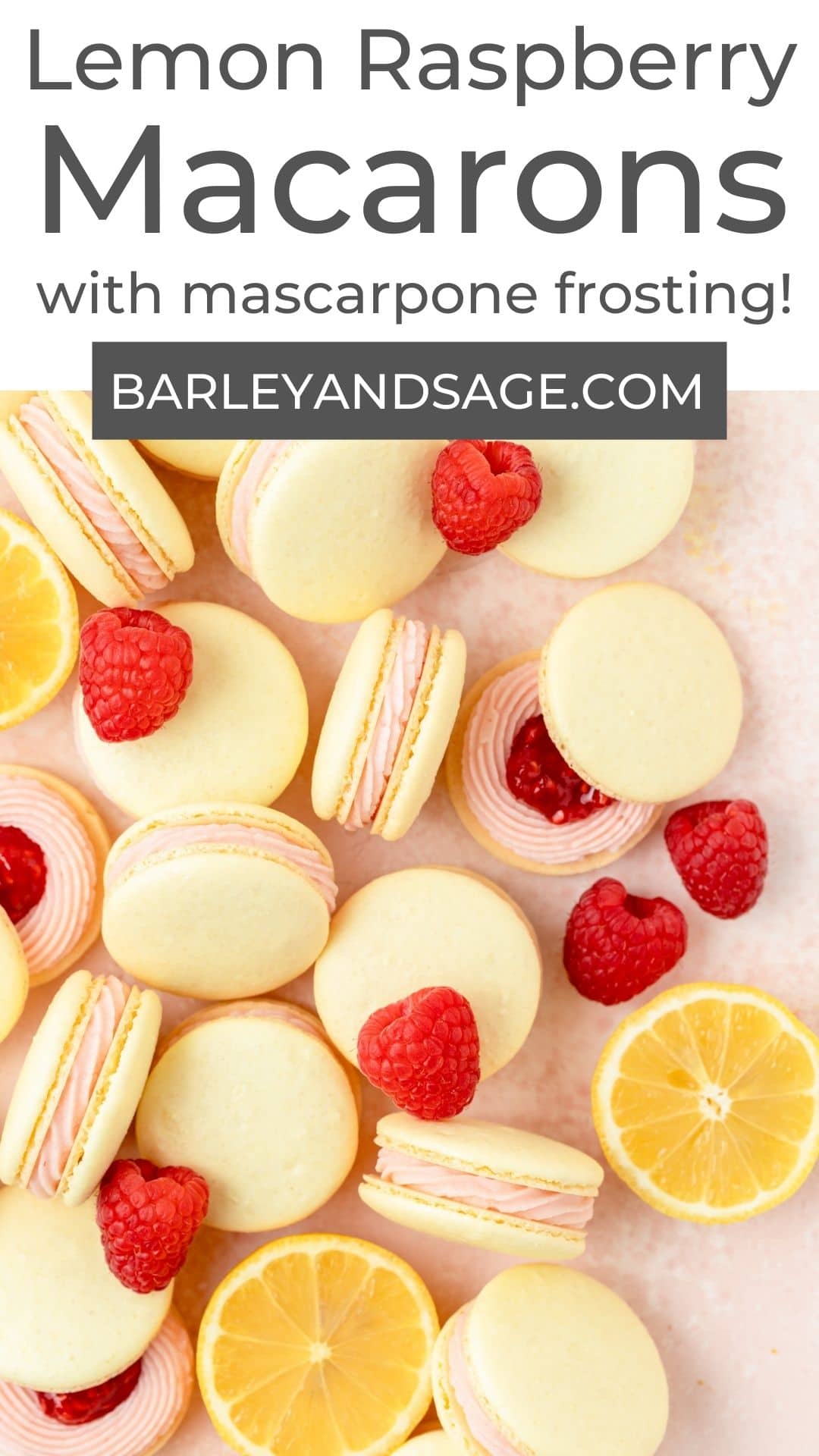 Raspberry Lemon Macarons Recipe ~ Barley & Sage