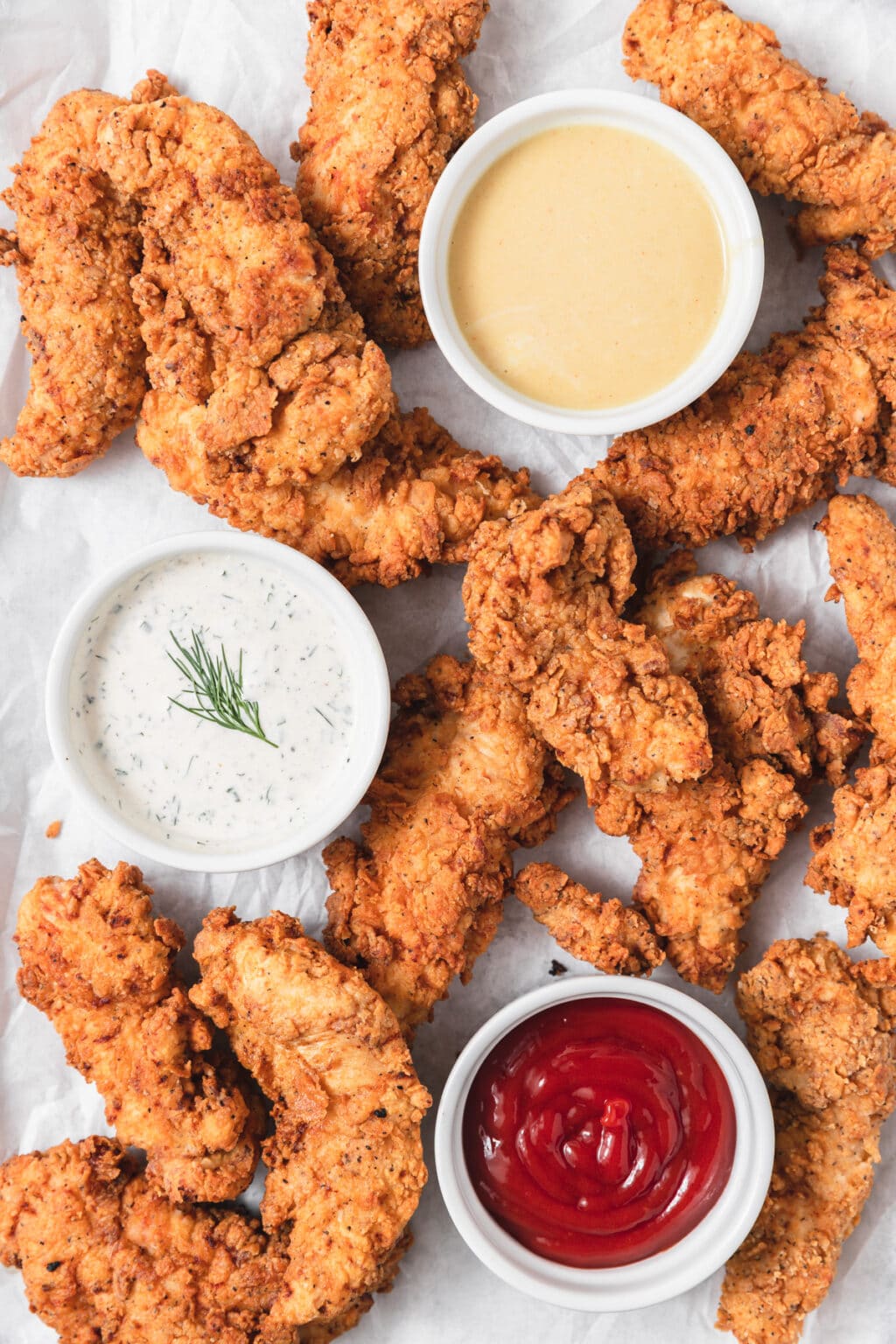 Buttermilk Fried Chicken Tenders with Homemade Ranch