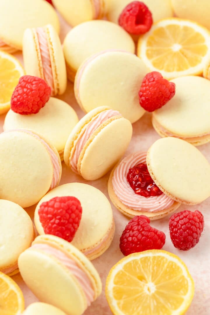 Raspberry Lemon Macarons Recipe ~ Barley & Sage