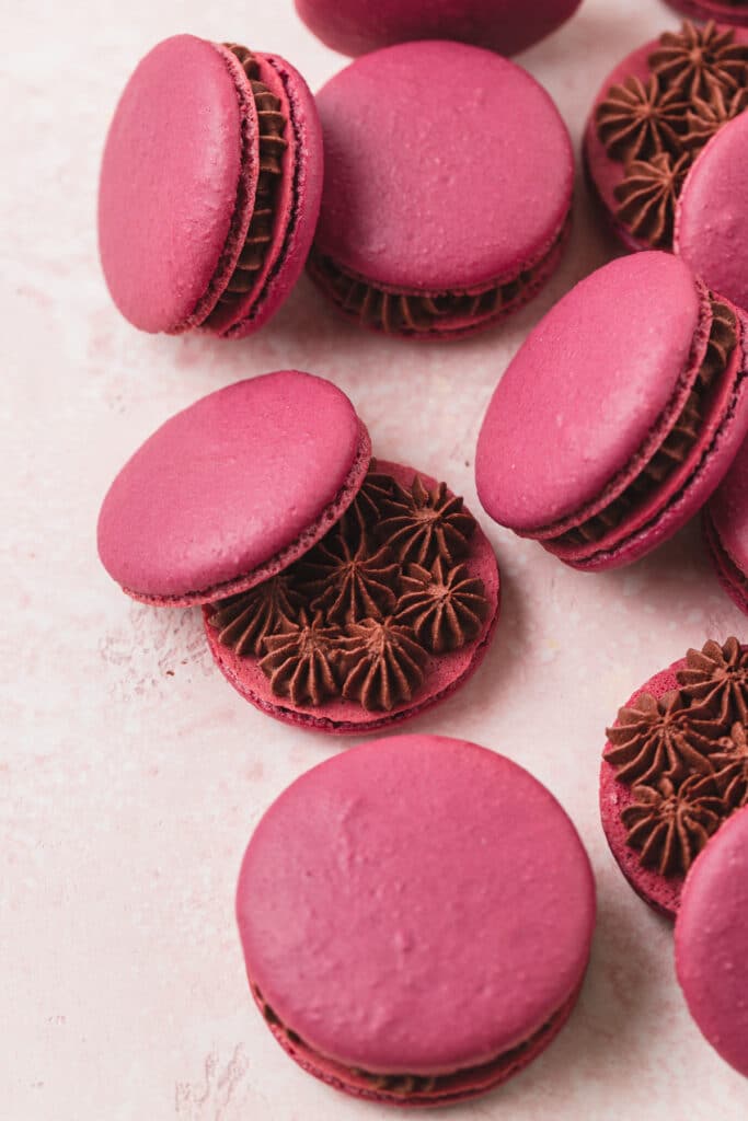Red Wine Chocolate Macarons ~ Barley & Sage