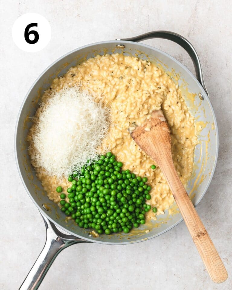Spring Pea Risotto Recipe ~ Barley & Sage