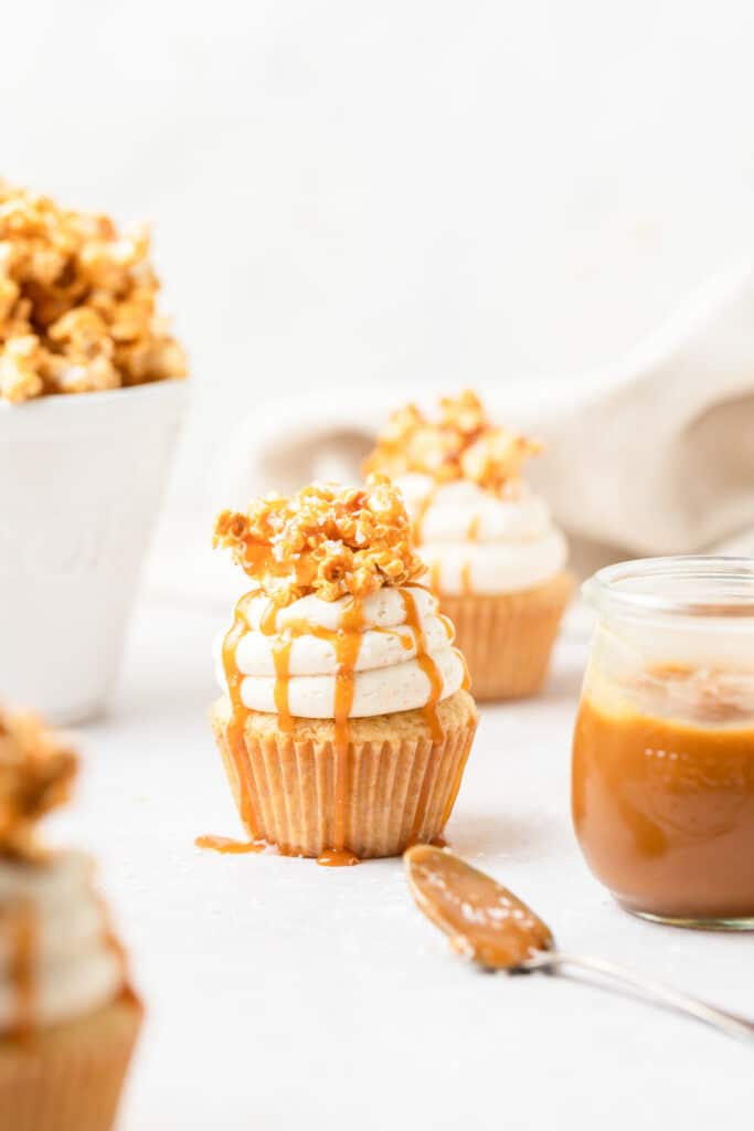 Caramel Popcorn Cupcakes Recipe ~ Barley & Sage