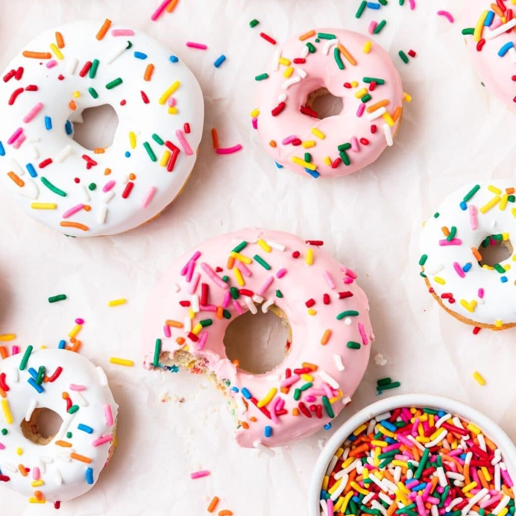 Baked Funfetti Donuts Recipe ~ Barley & Sage