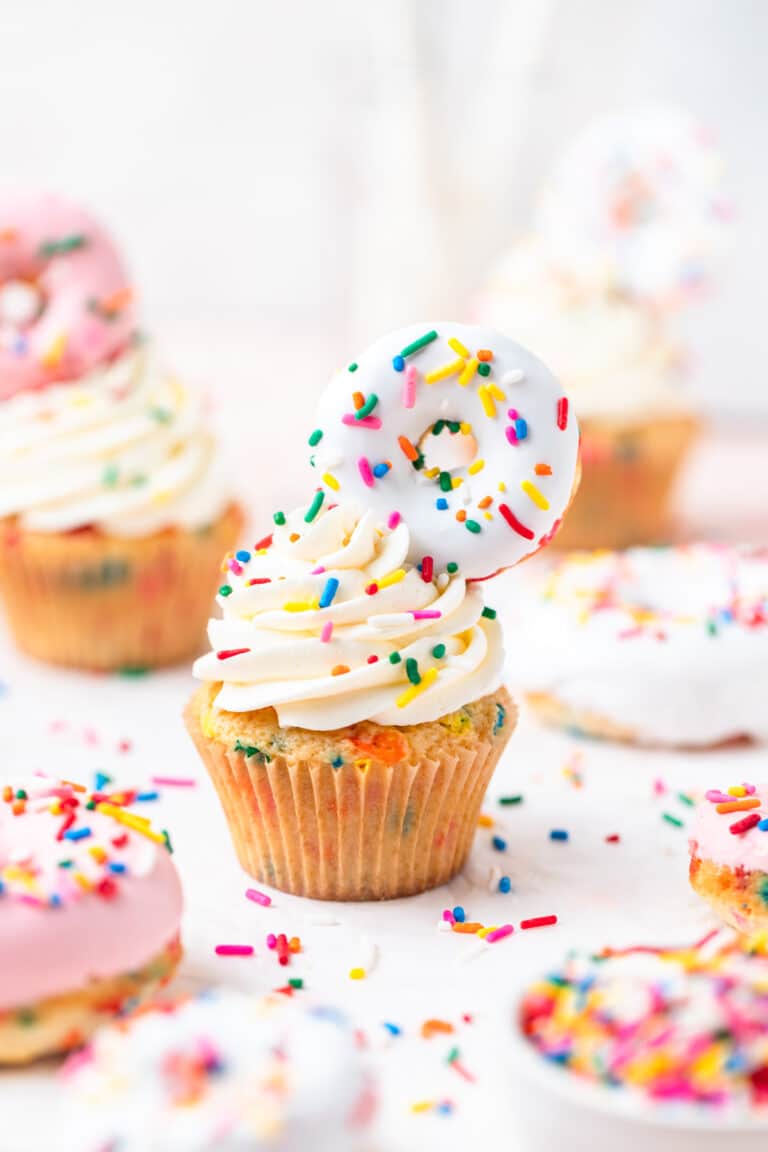 Funfetti Donut Cupcakes Recipe ~ Barley & Sage