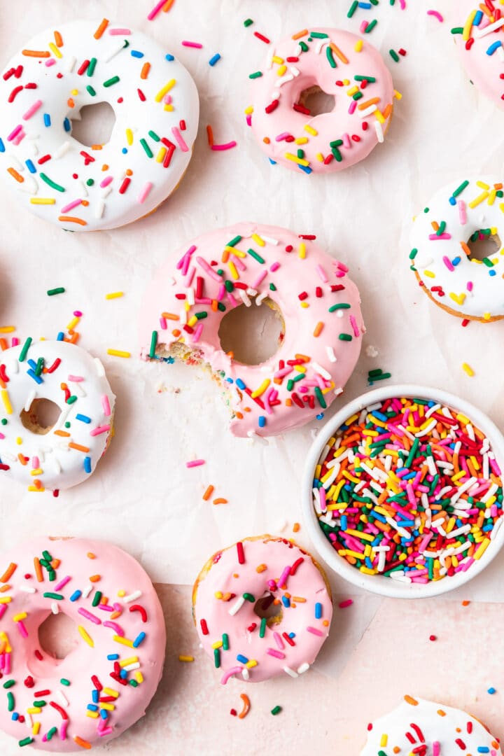 Baked Funfetti Donuts Recipe ~ Barley & Sage