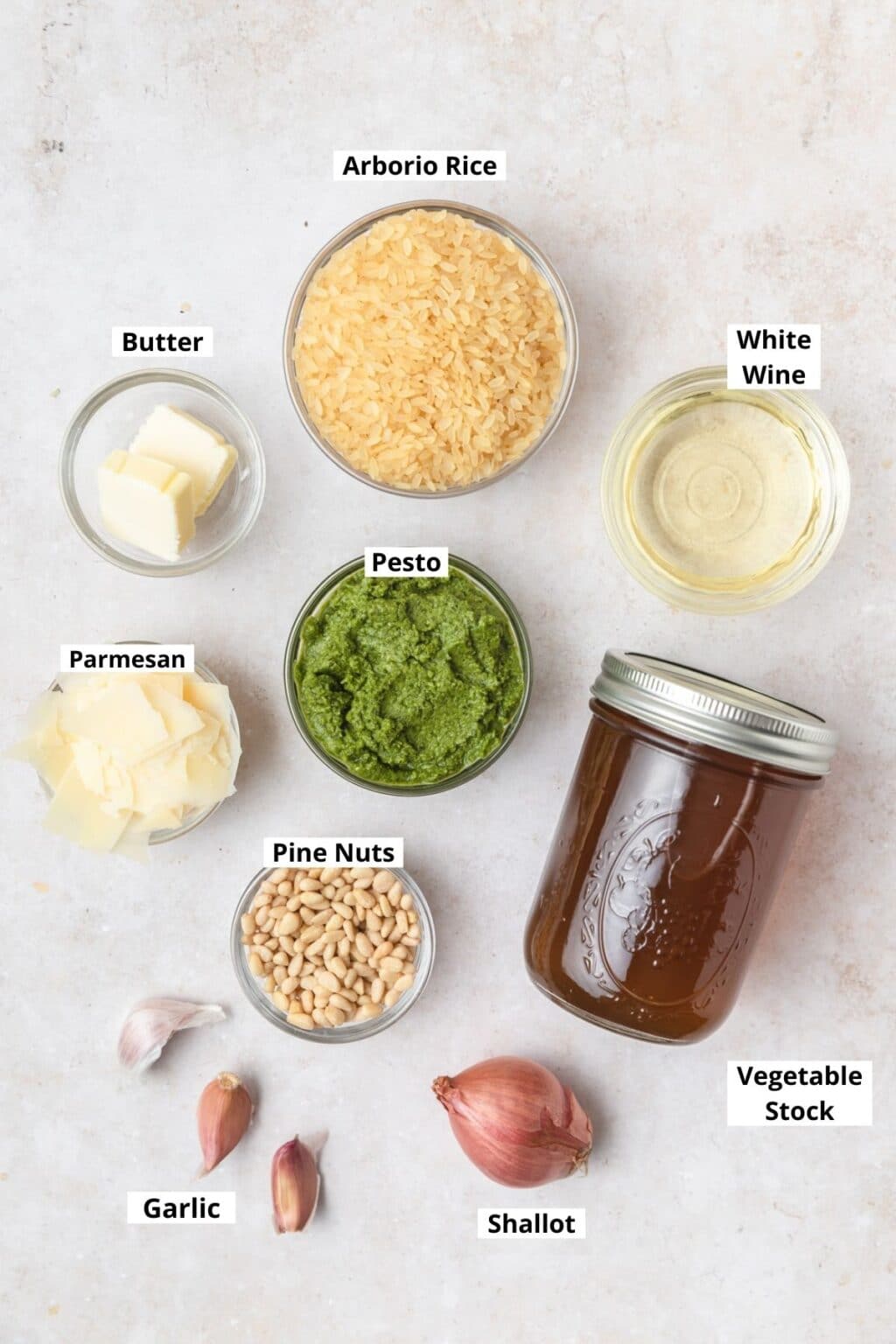 Pesto Risotto with Toasted Pine Nuts Recipe ~ Barley & Sage