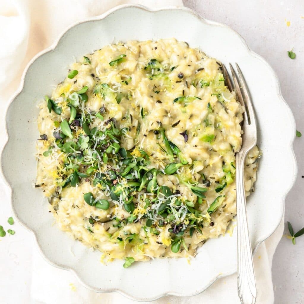 Zucchini Risotto Recipe ~ Barley & Sage