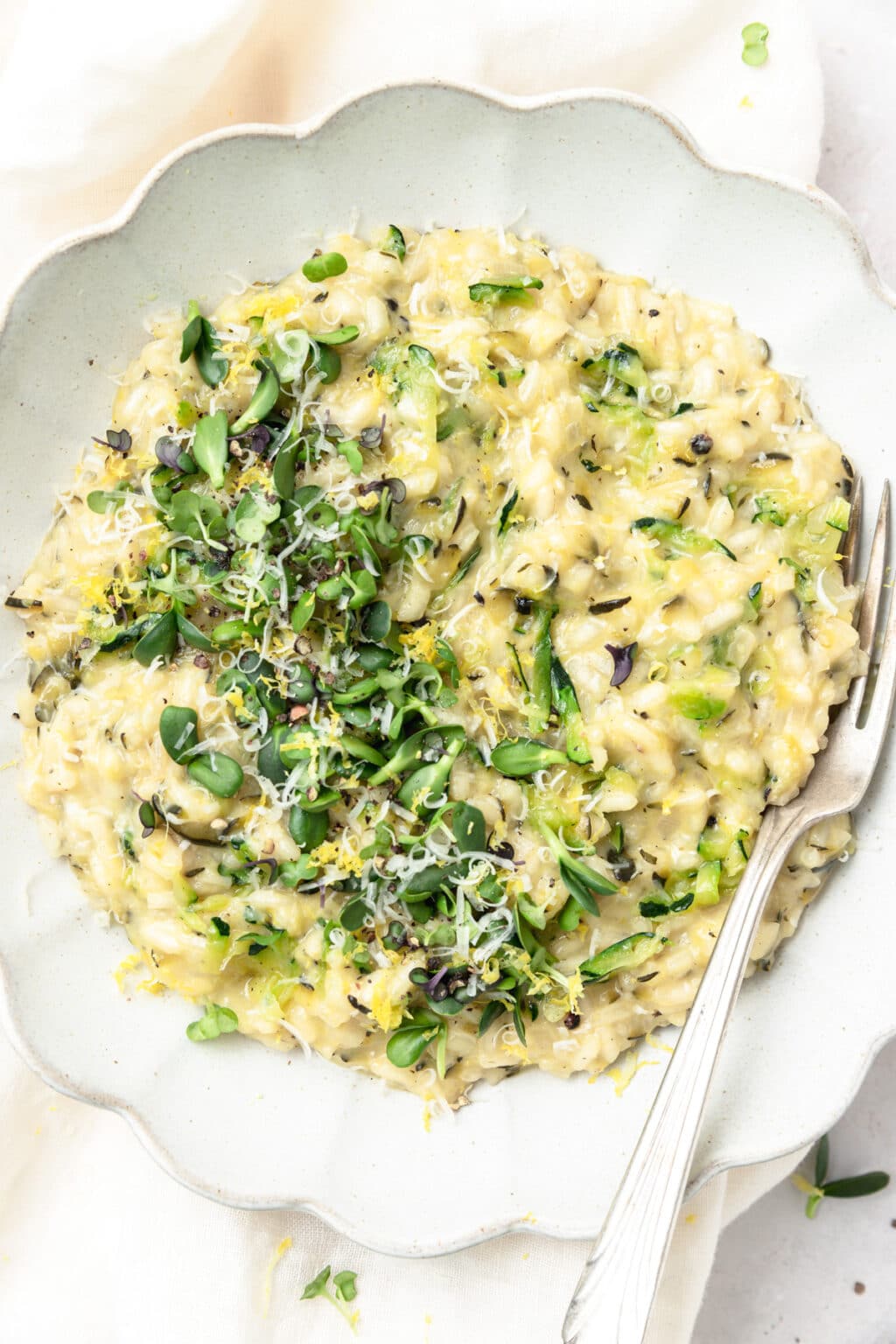 Zucchini Risotto Recipe ~ Barley & Sage