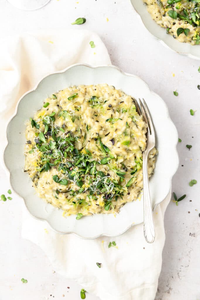 Zucchini Risotto Recipe ~ Barley & Sage
