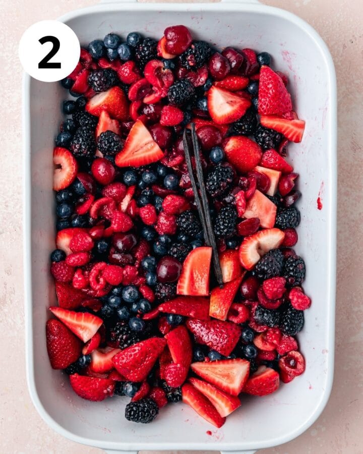 Roasted Berry Poke Cake Recipe ~ Barley & Sage
