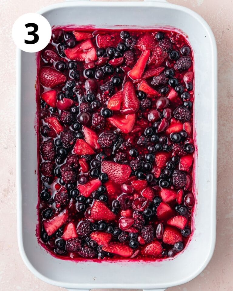 Roasted Berry Poke Cake Recipe ~ Barley & Sage