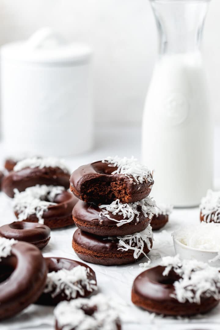 Chocolate Coconut Donuts Recipe ~ Barley & Sage