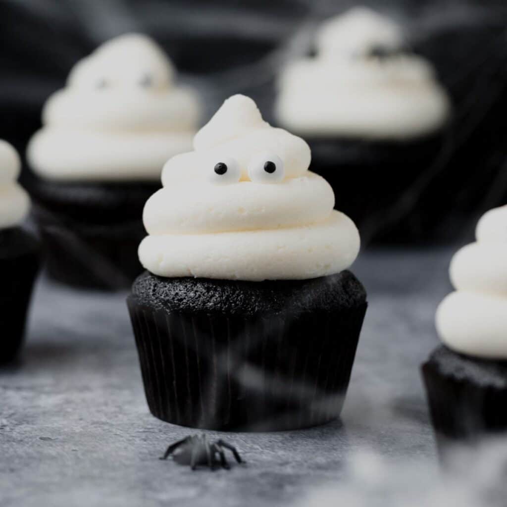 Black Velvet Ghost Cupcakes ~ Barley & Sage