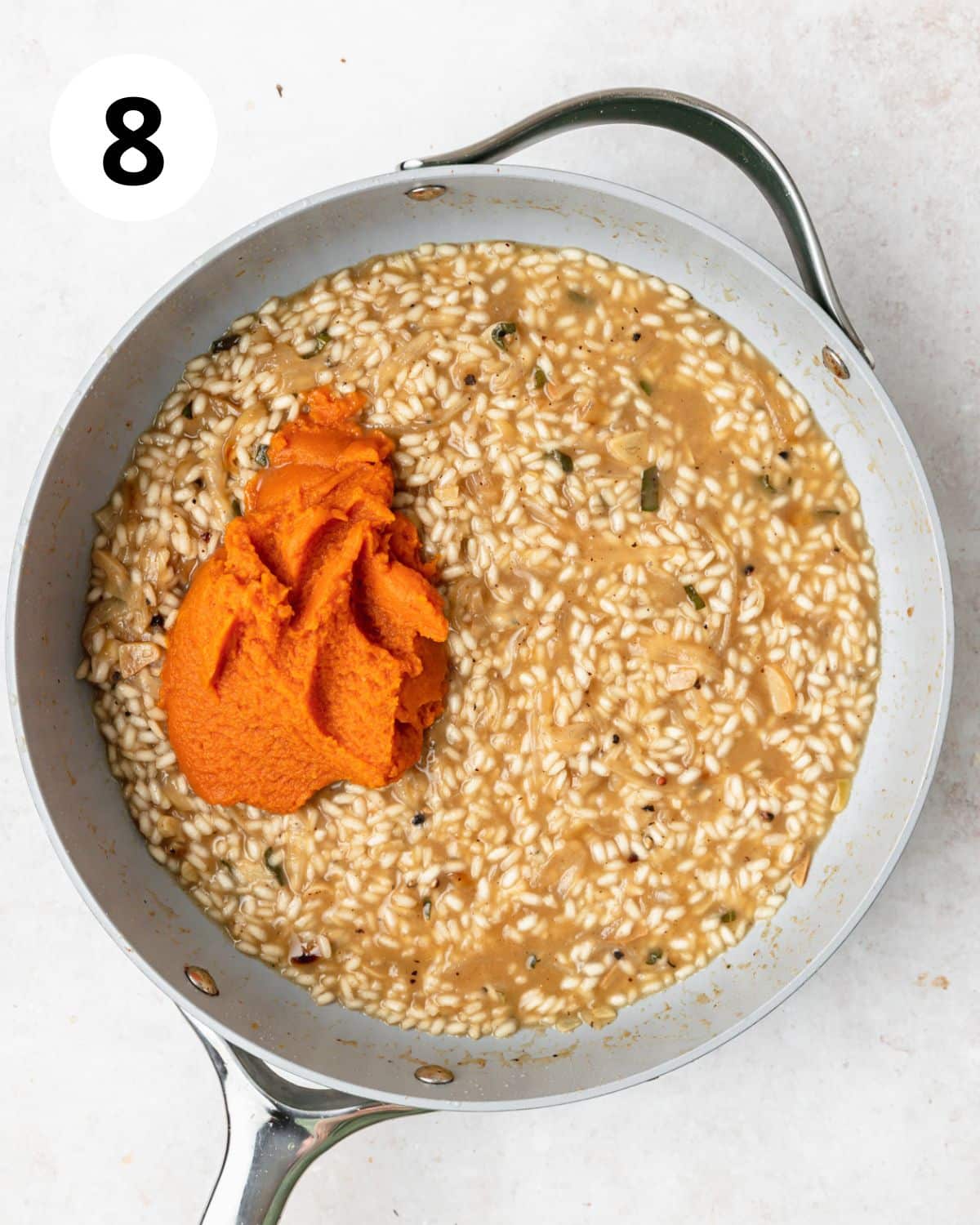 Pumpkin Risotto ~ Barley & Sage