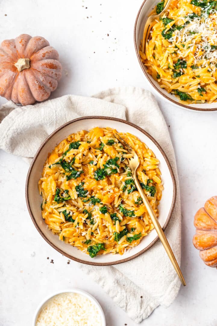Butternut Squash Orzo with Kale ~ Barley & Sage