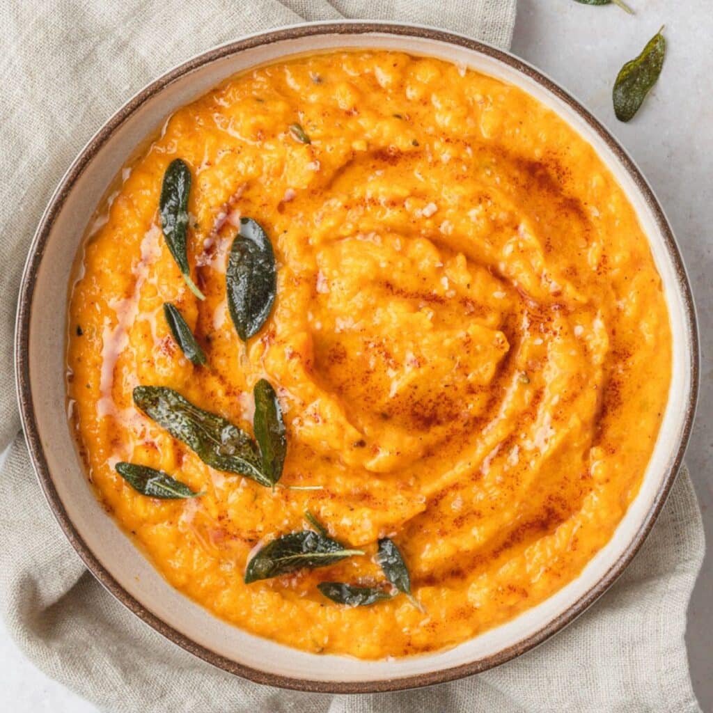 Brown Butter Mashed Butternut Squash ~ Barley & Sage