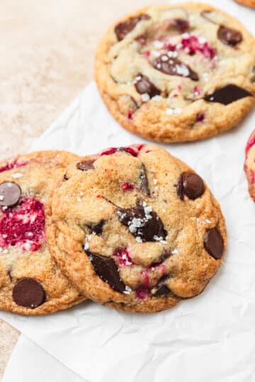 Dark Chocolate Raspberry Cookies ~ Barley & Sage