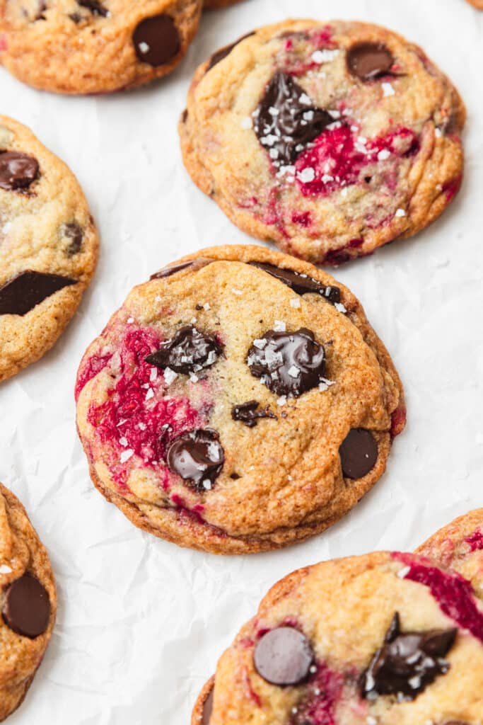 Dark Chocolate Raspberry Cookies ~ Barley & Sage