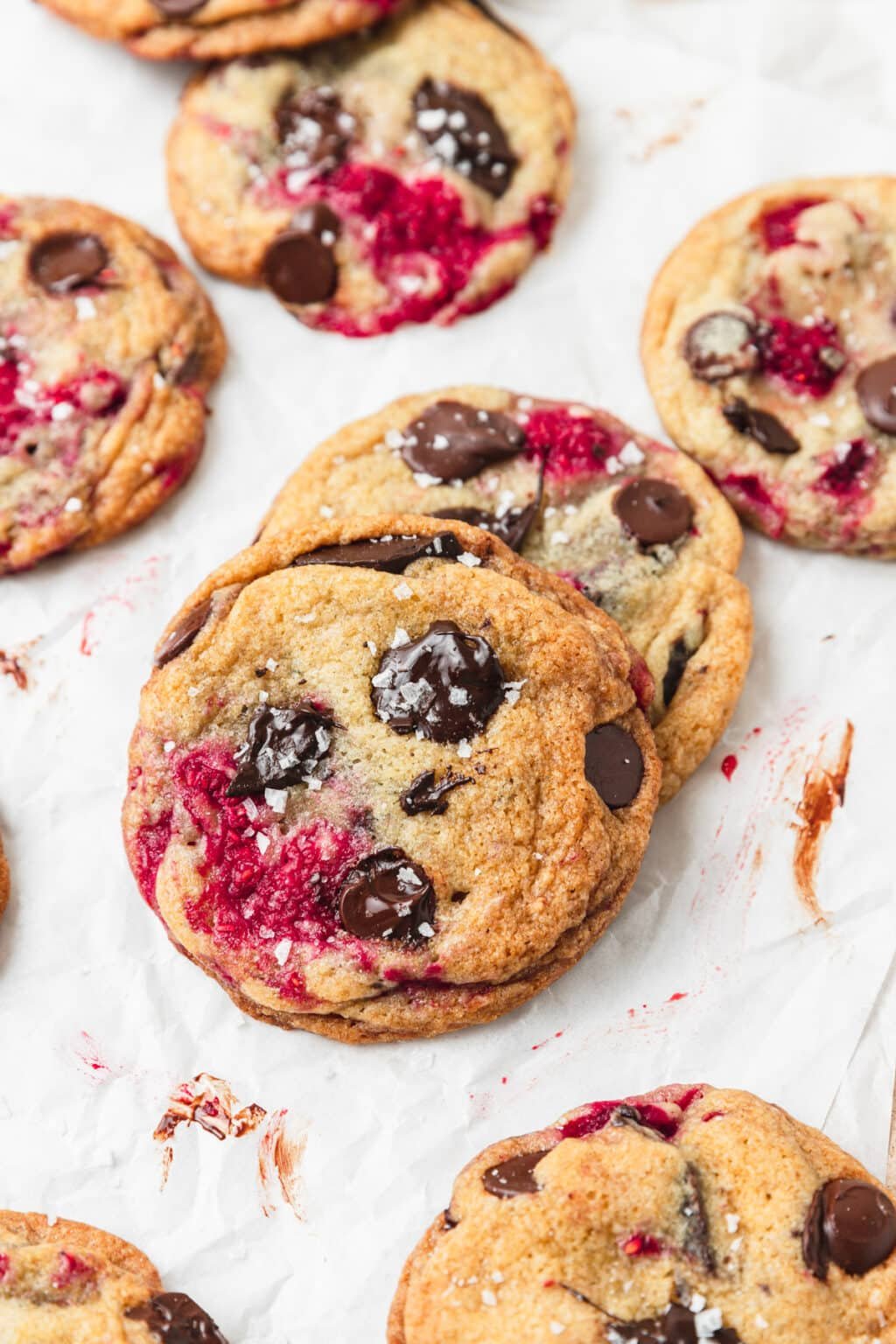 Dark Chocolate Raspberry Cookies ~ Barley & Sage
