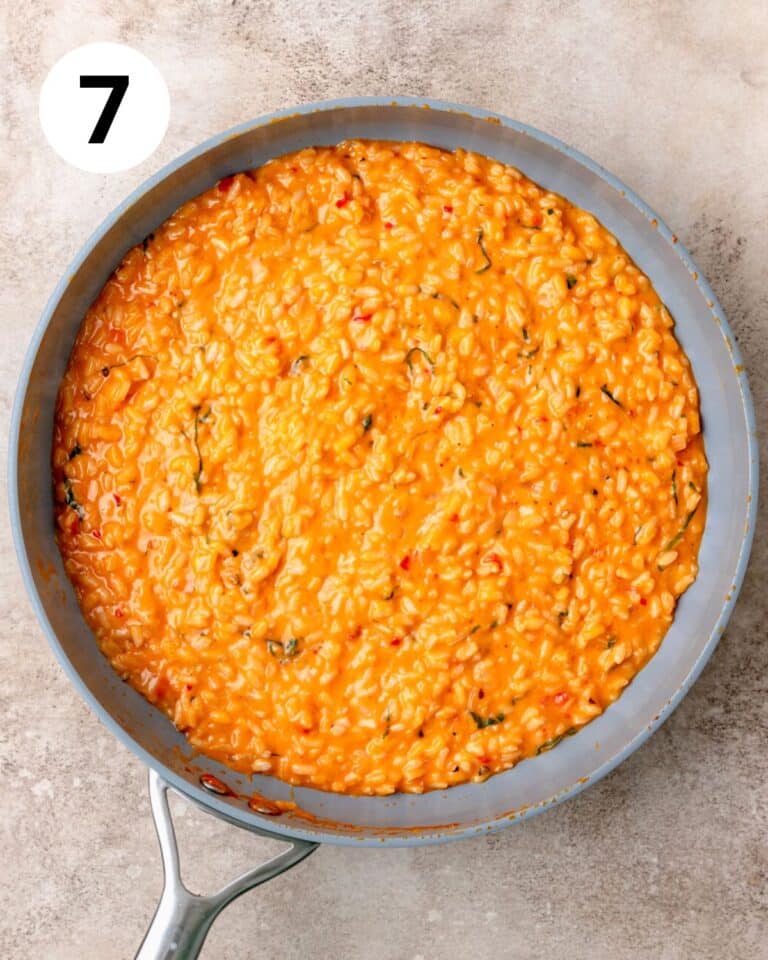 Calabrian Chili Risotto with Mascarpone Cheese ~ Barley & Sage