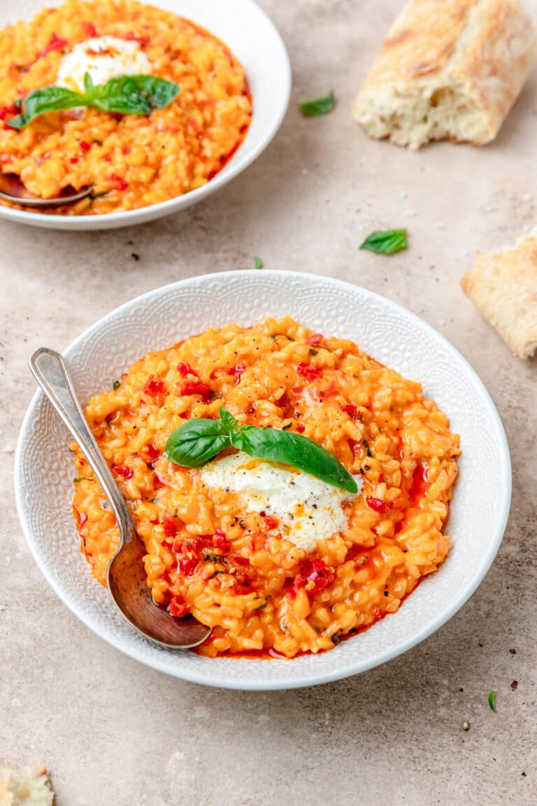 Calabrian Chili Risotto with Mascarpone Cheese ~ Barley & Sage