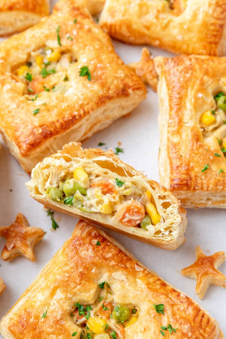 Mini Chicken Pot Pies with Puff Pastry ~ Barley & Sage