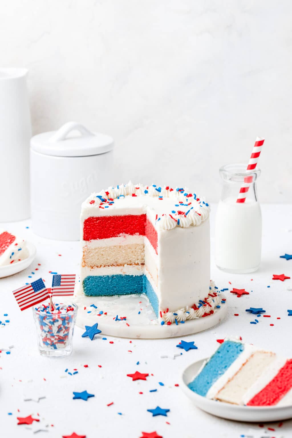Red, White, & Blue Layer Cake ~ Barley & Sage